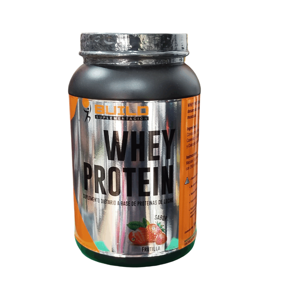 WHEY PROTEIN (1KG) PROTEINA DE FRUTILLA – BUILD – SuplementSport